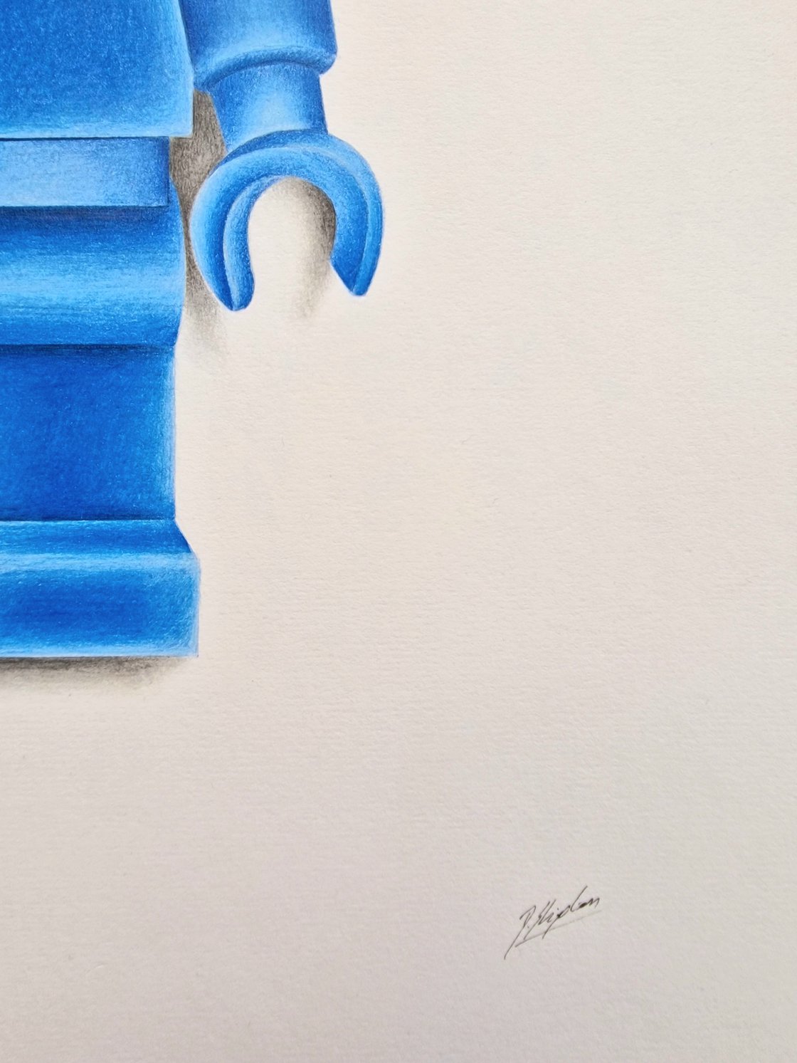 Spaceman Lego Minifigure Pencil drawing: Daniel Shipton | Artfinder