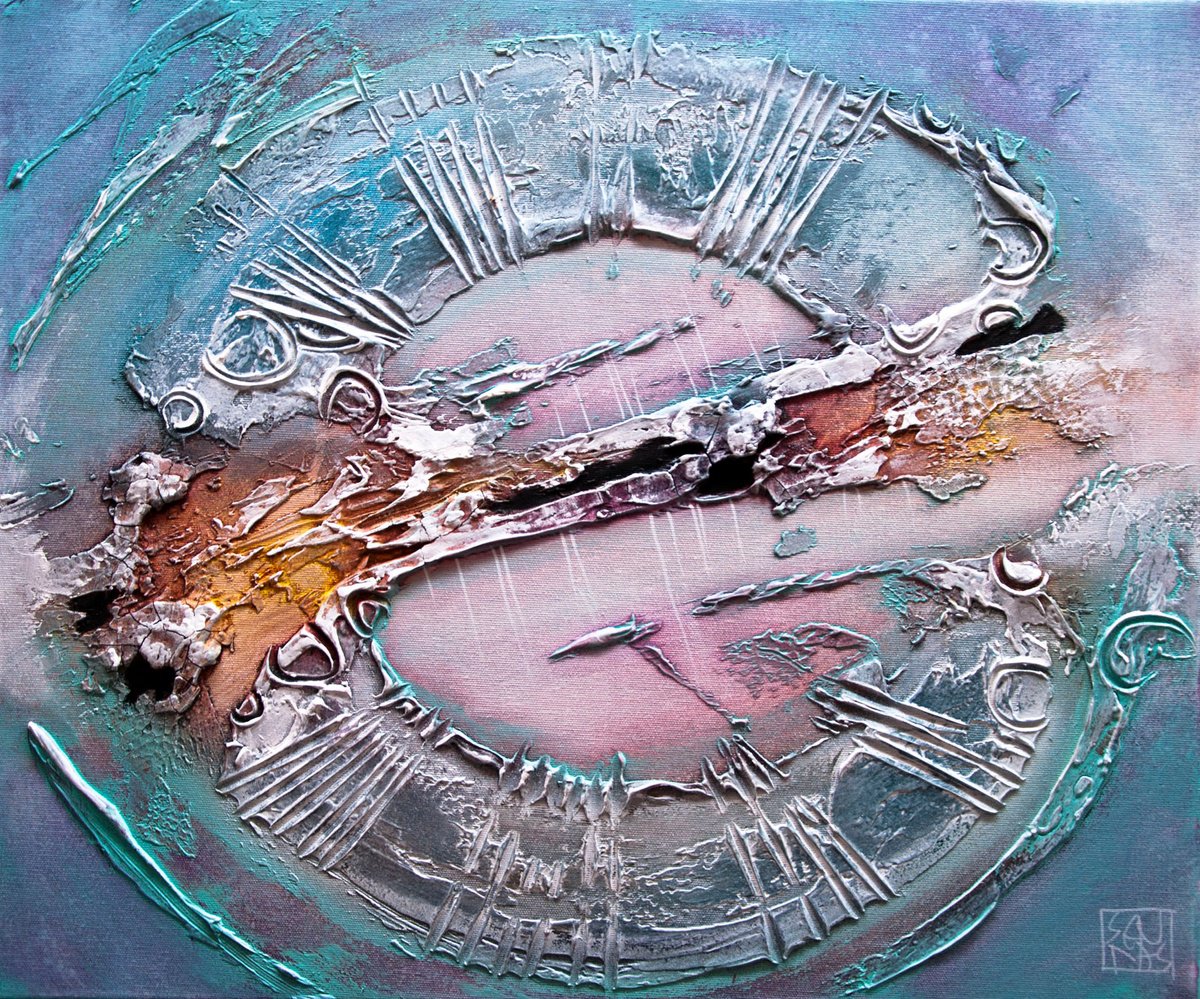 SINGULARITY 7591 3D textured abstract painting on canvas Acrylic ...