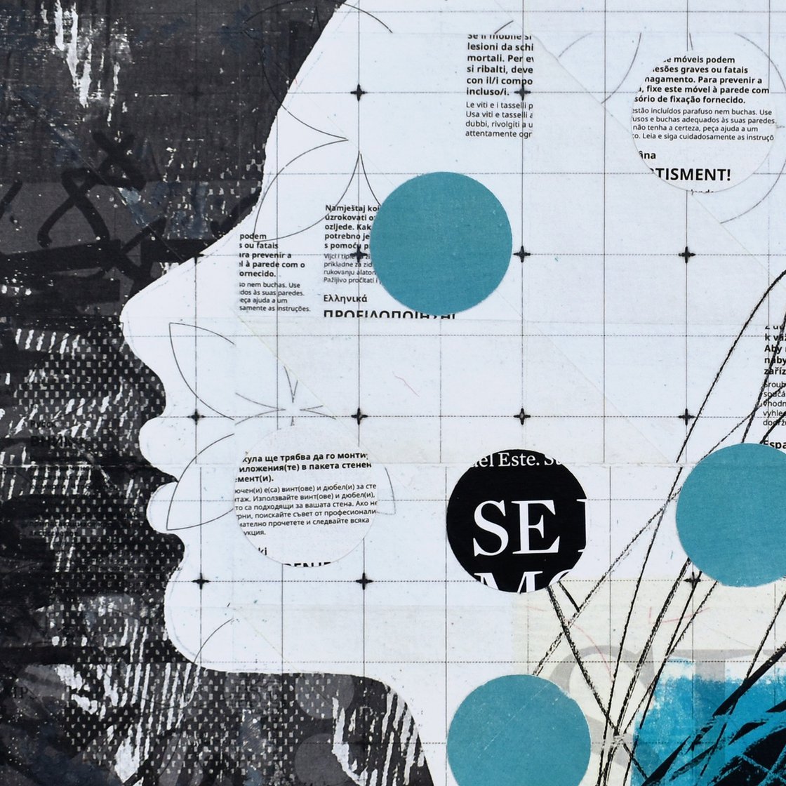 Collage_222_Black and turquoise portrait Collage: Manel Villalonga ...