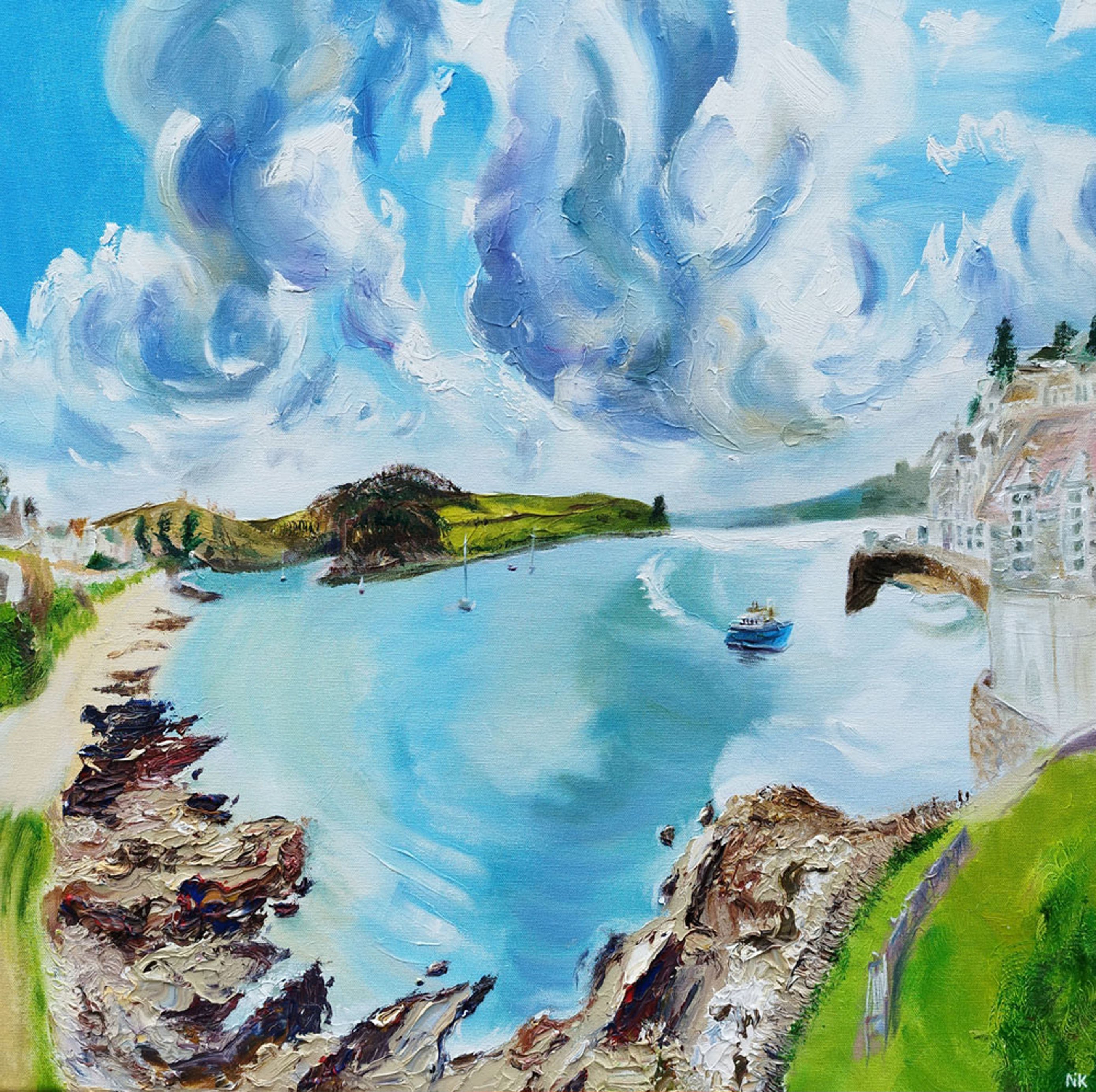 St Mawes Beach I Oil painting: Nick Pike | Artfinder