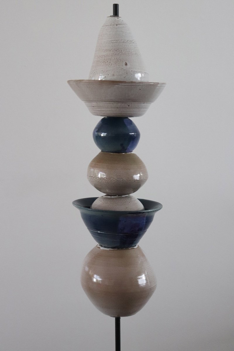 Ceramic sculpture tower N°01 Clay sculpture: Koen Lybaert | Artfinder