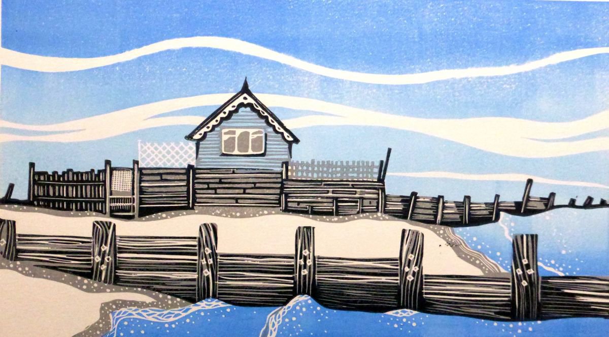 Blue House at Shellness by Alison Deegan | Artfinder