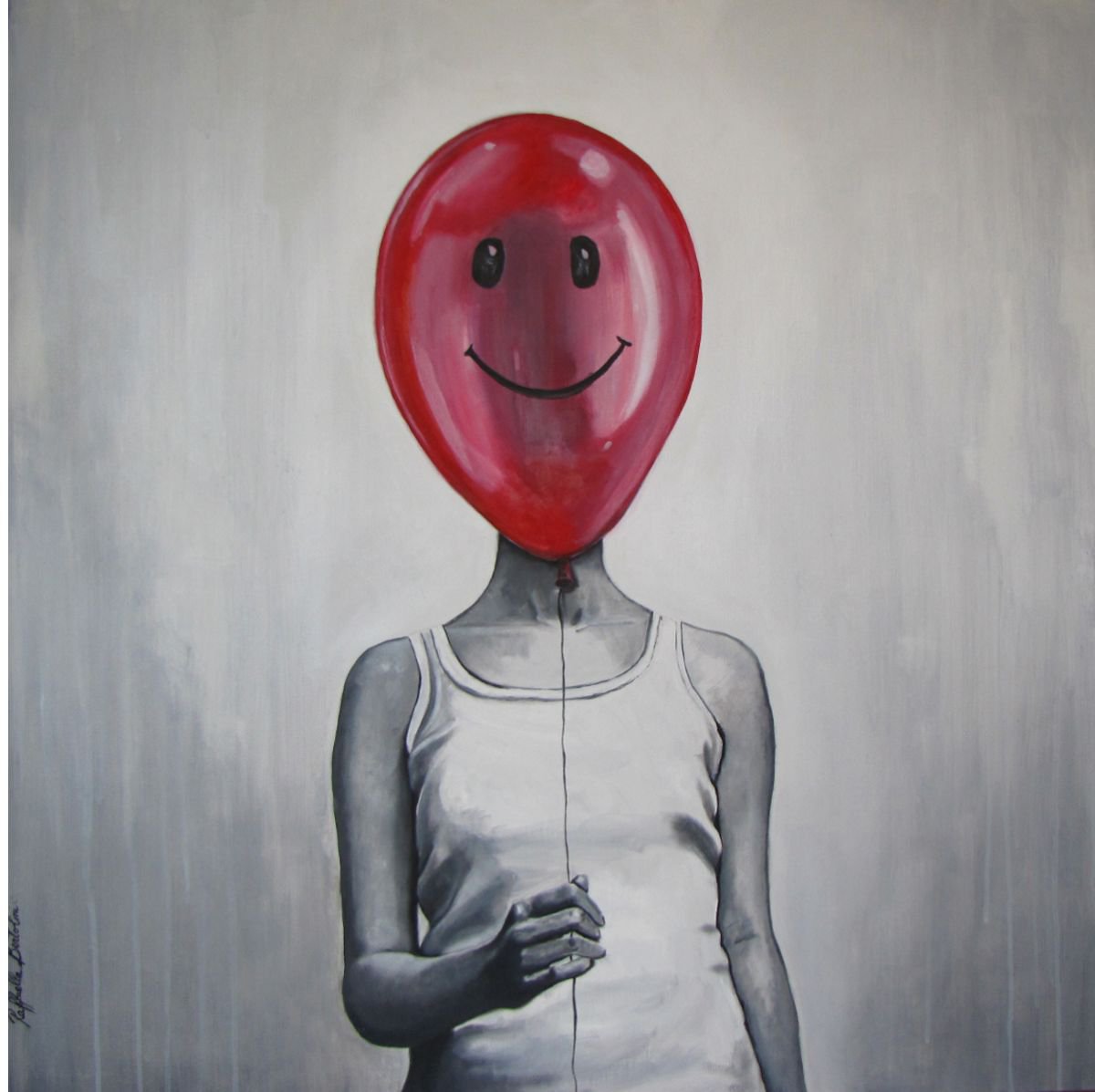 Smiley Face Oil painting: Raffaella Bertolini | Artfinder