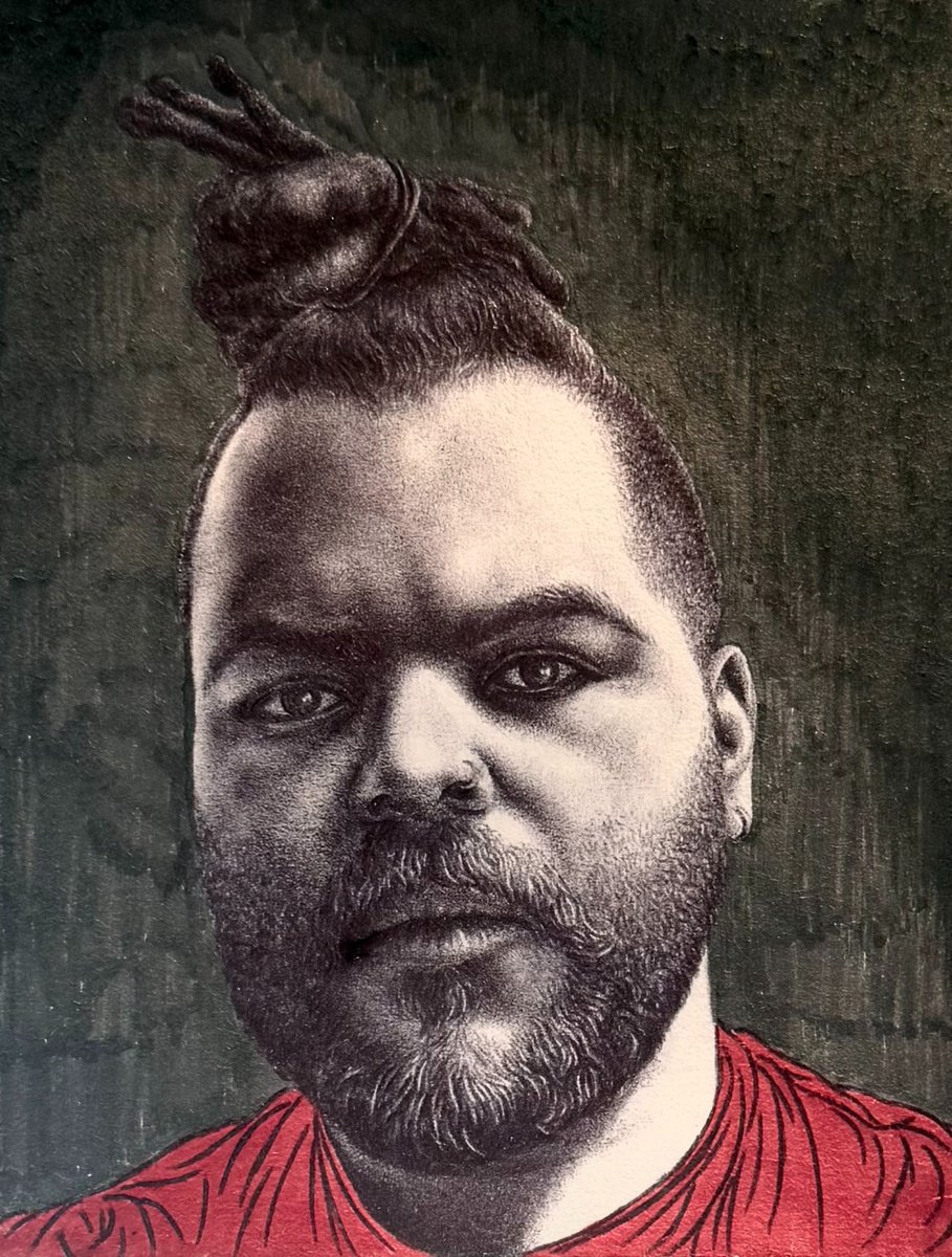 A Somewhat Young Man Ink drawing by Habib Hajallie | Artfinder