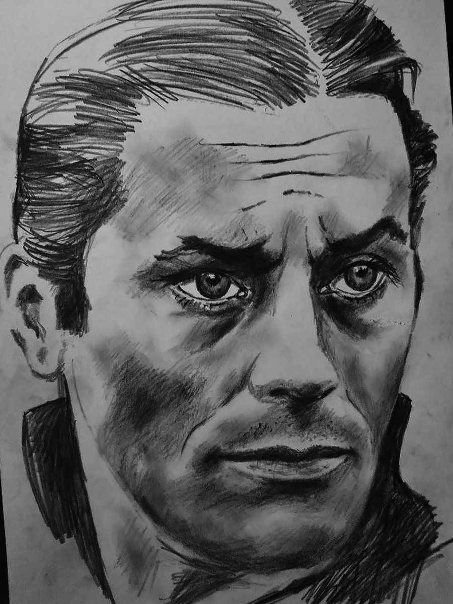 DELON Pencil drawing by Nicolas GOIA | Artfinder