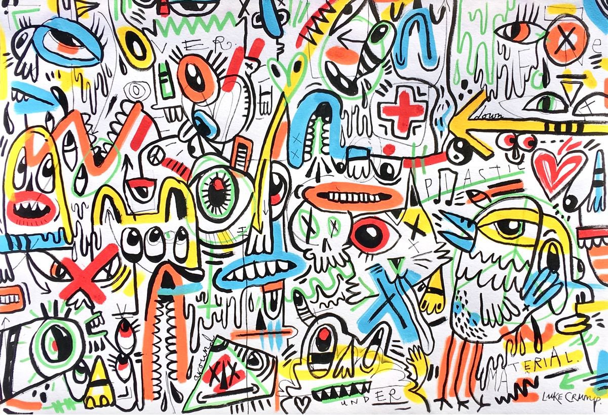 Vitality - Original Drawing - FREE UK Shipping Mixed-media painting ...