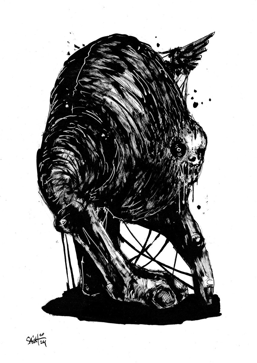 Mr. Gorbus Ink drawing by Ruslan Aksenov | Artfinder