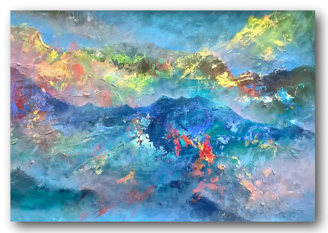 Abstract Mountains Acrylic painting by Lisa Mann | Artfinder