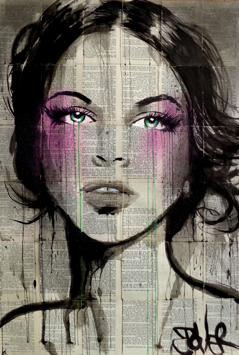 GREEN VIOLET Ink drawing by Loui Jover | Artfinder