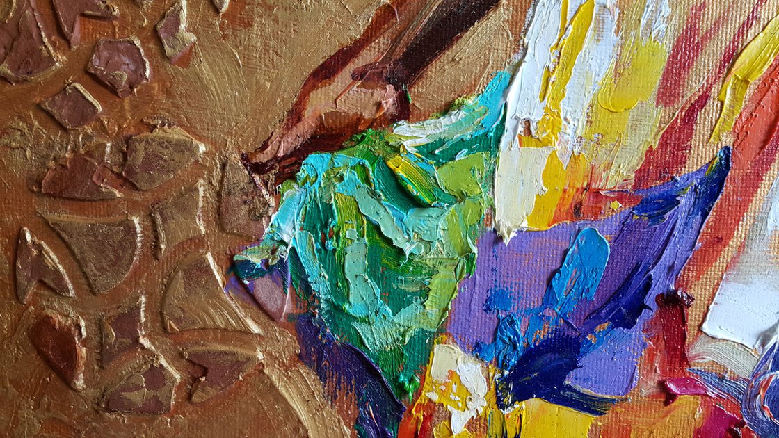 Original Oil Painting - Portrait of African Woman by Viktoria Lapteva