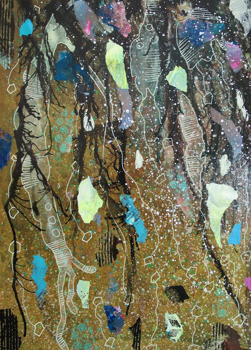 Green Trees Mixed-media painting by Bea Roberts | Artfinder