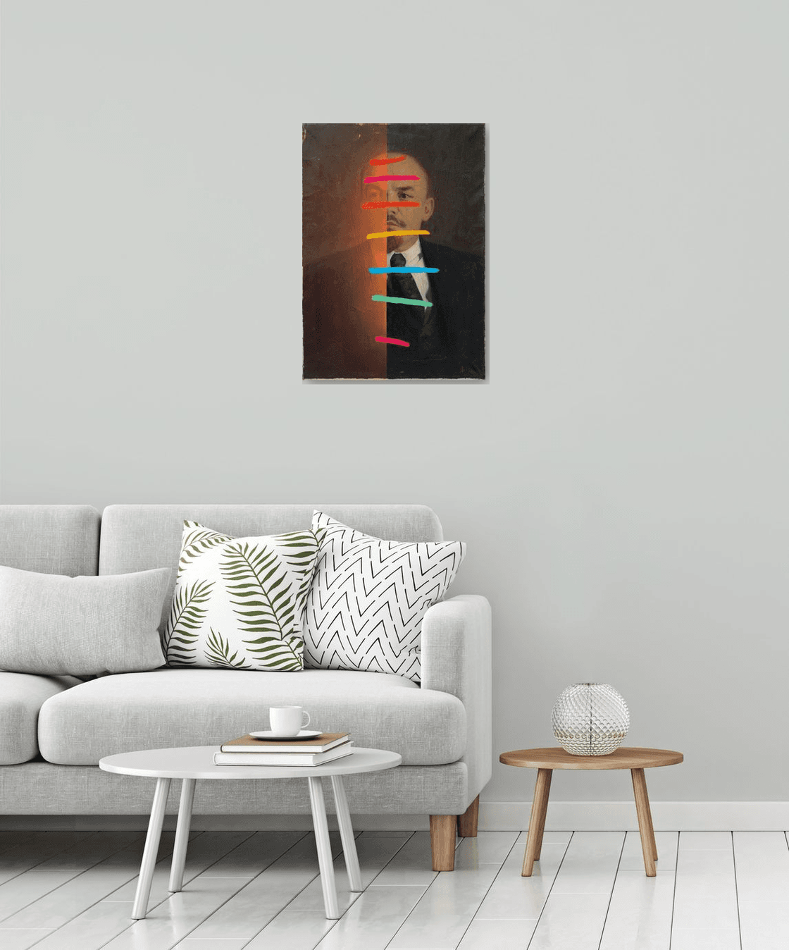 Lenin with Seven Colored Lines Oil painting: Oleksandr Balbyshev ...