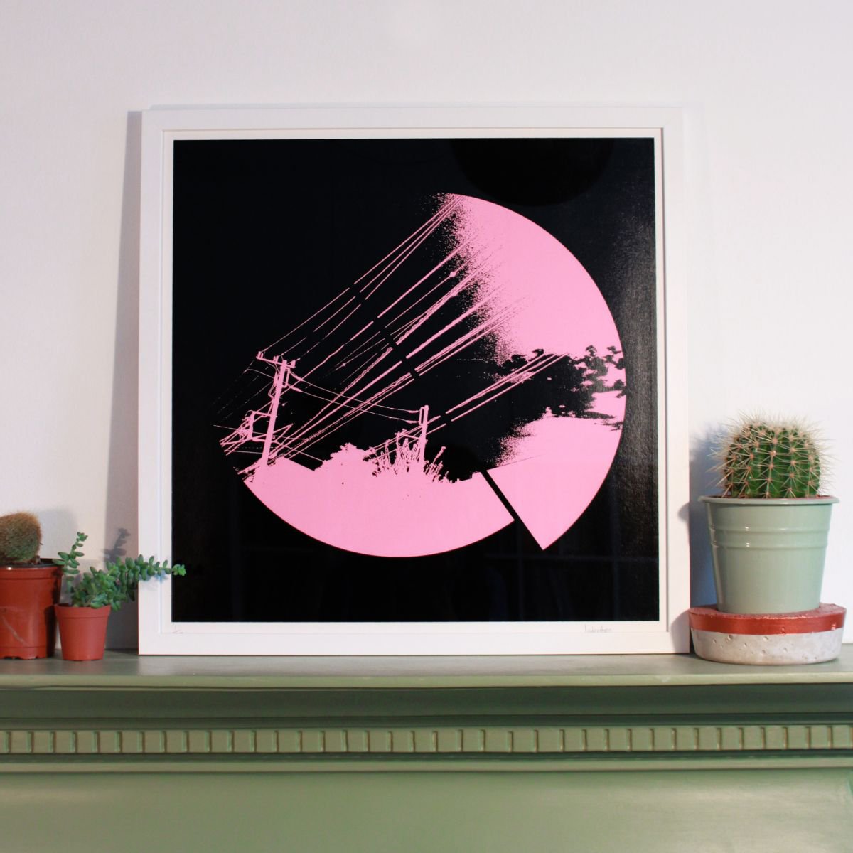 Split Skyline - Pink Screenprint by Later Ago | Artfinder