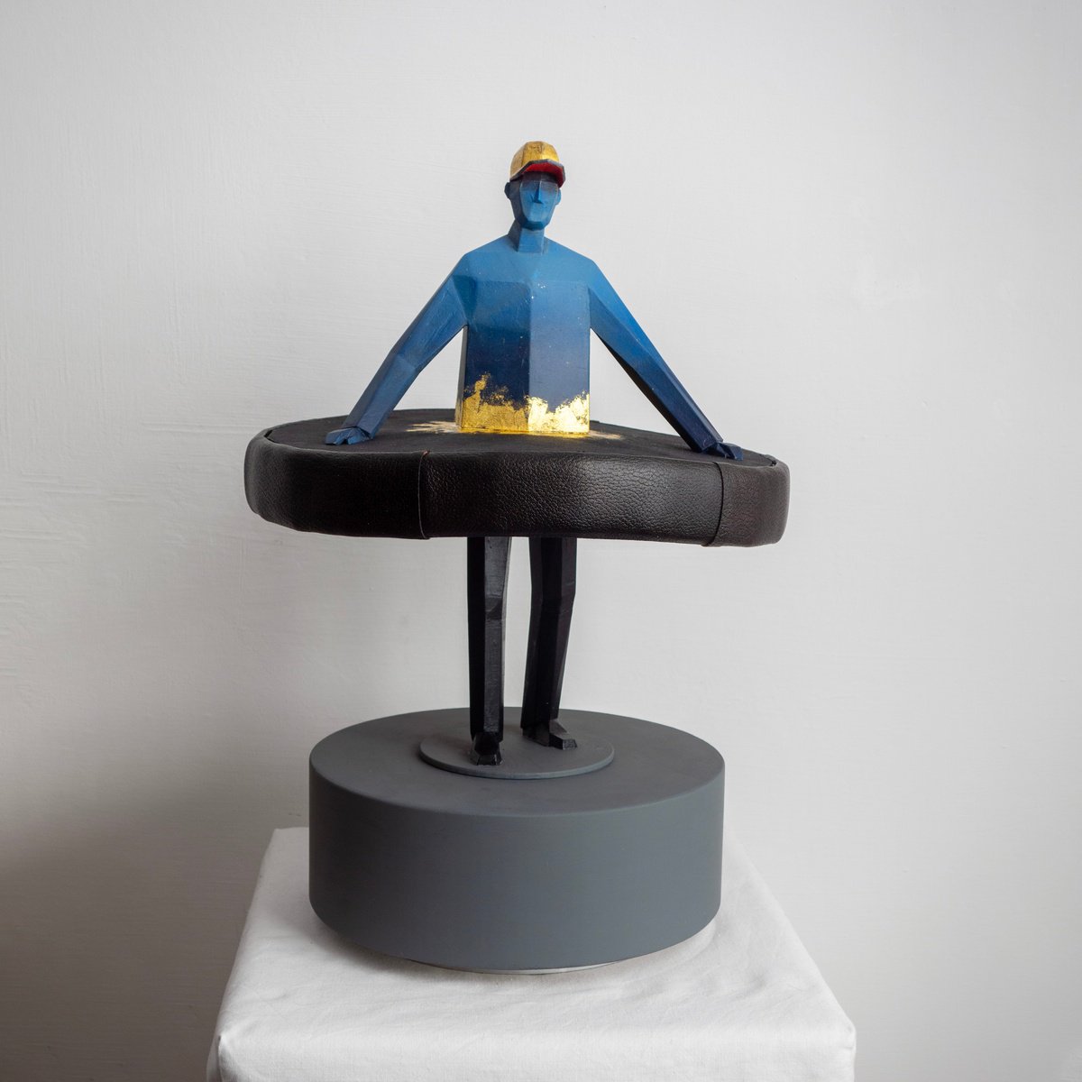 golden spacer suit Mixed-media sculpture: Viktor Solt | Artfinder