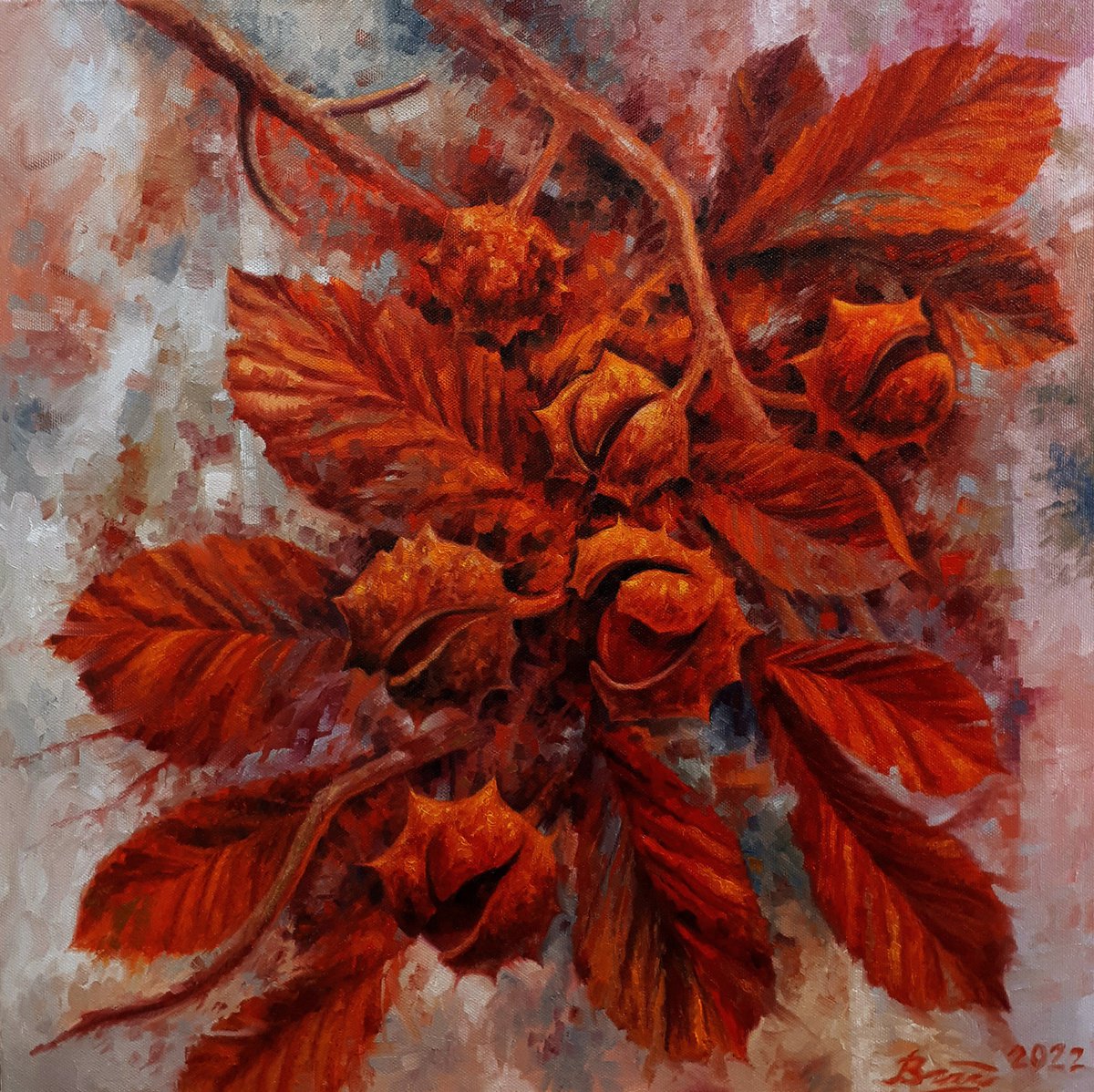 Red chestnuts Oil painting: Serhii Voichenko | Artfinder