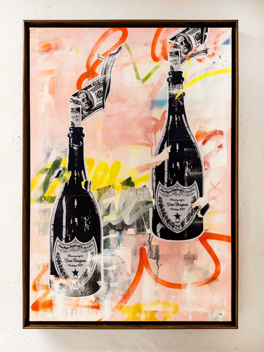 Posh Head - 1/1 Canvas Mixed-media painting: Lons | Artfinder