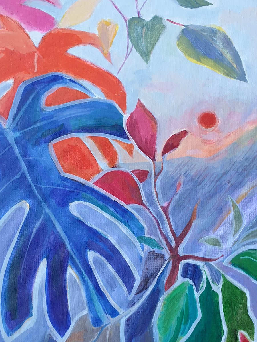 Jungle Collage Acrylic painting: Sara Kern Gaćeša | Artfinder