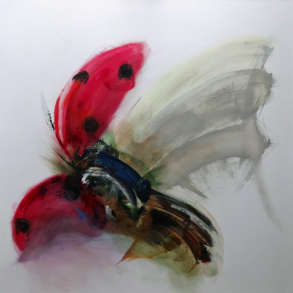 Scarlett Flight Acrylic painting by Romany Mark Bruce | Artfinder