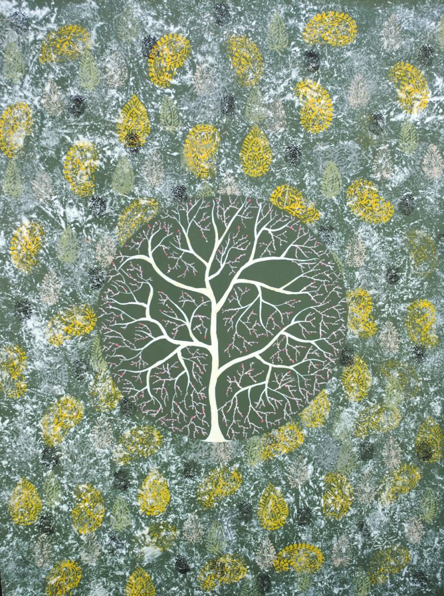 Tree of Godess Radha (Radha vriksh) Acrylic painting: Sumit Mehndiratta ...