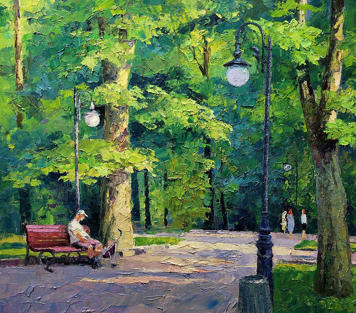 In Truskavetsky Park Oil painting: Boris Serdyuk | Artfinder