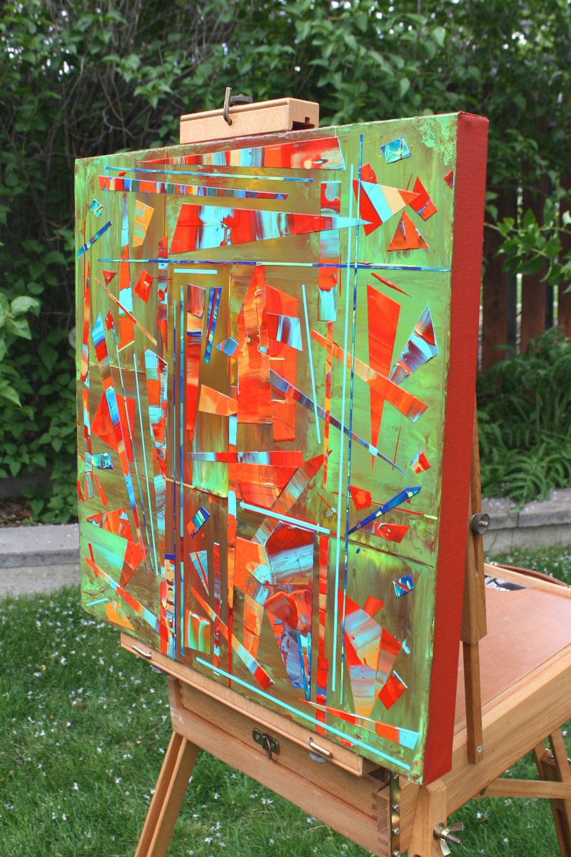 Geometric Abstract Concept 2 Acrylic painting by Robert Lynn | Artfinder