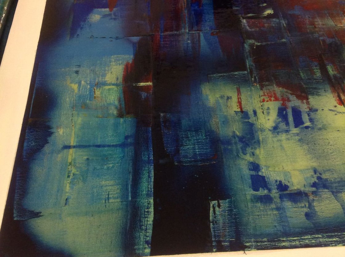 Invisible lines Acrylic painting by Linda Collins Lamb | Artfinder