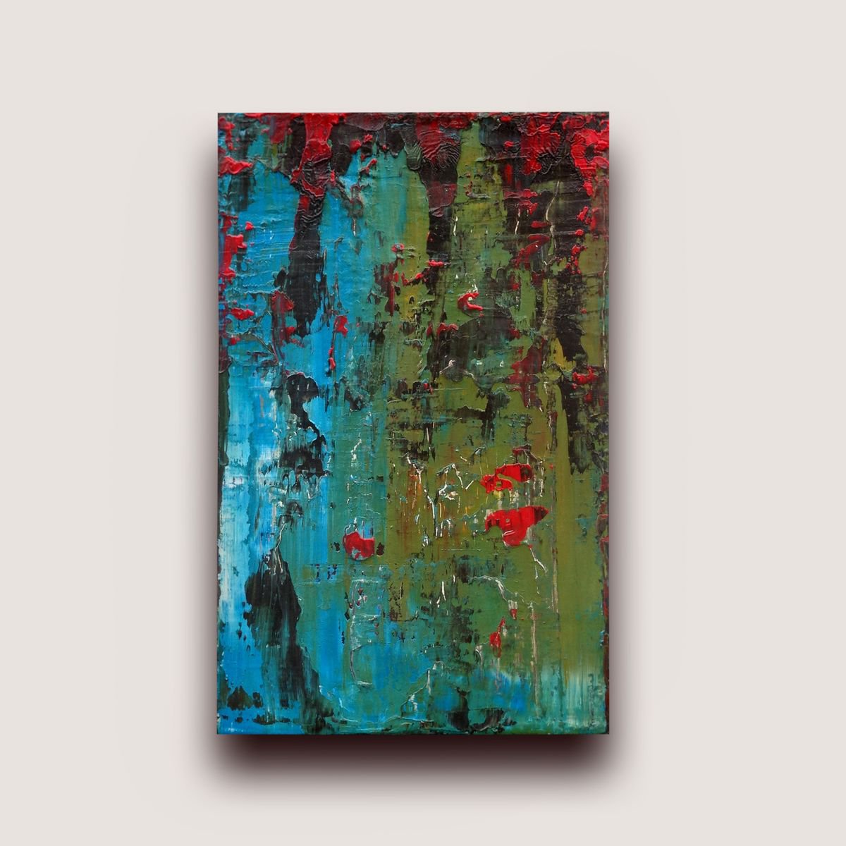 Abstract - Red Falls Oil painting by Matthew Withey | Artfinder