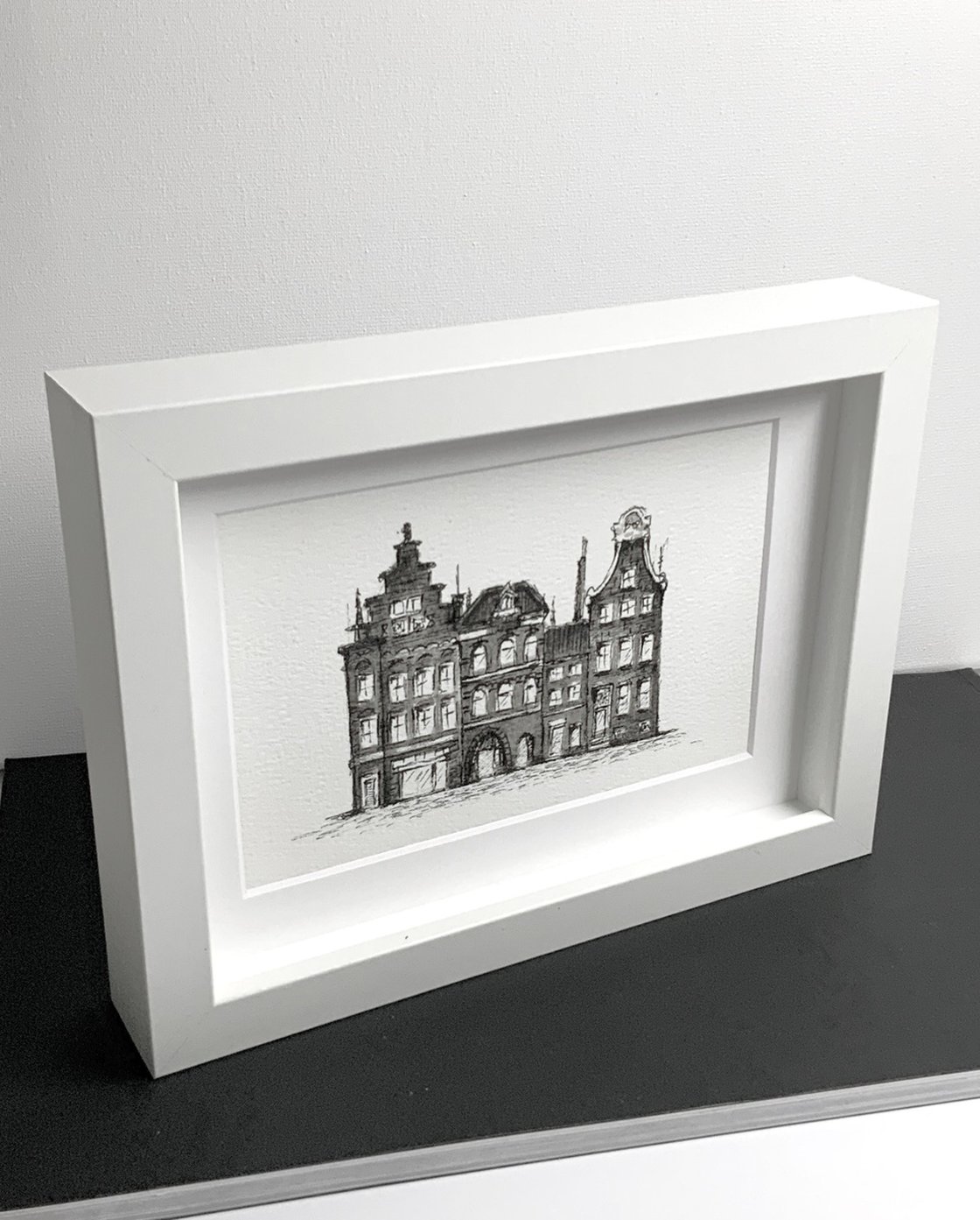 Dutch Houses Ink drawing by Alena Post | Artfinder