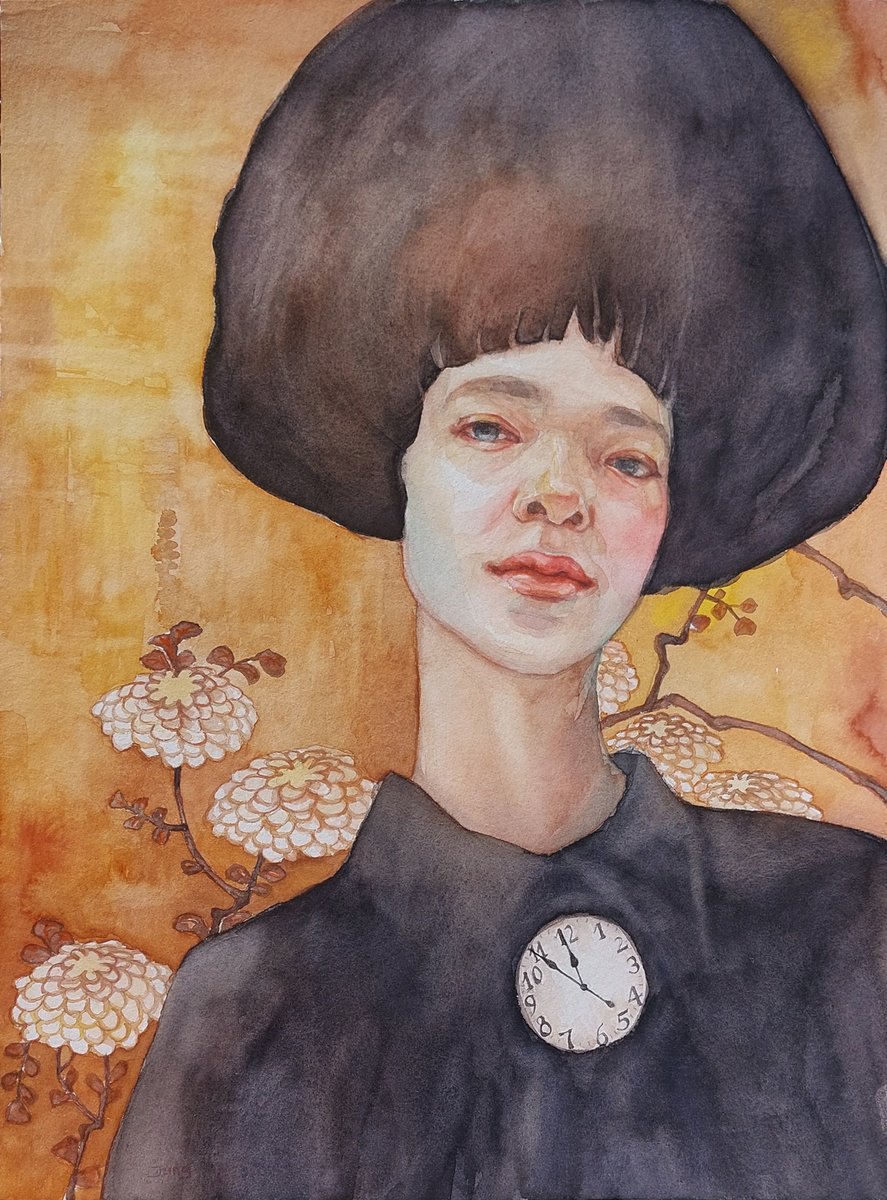 Tick tock Watercolour: Dunja Jung | Artfinder