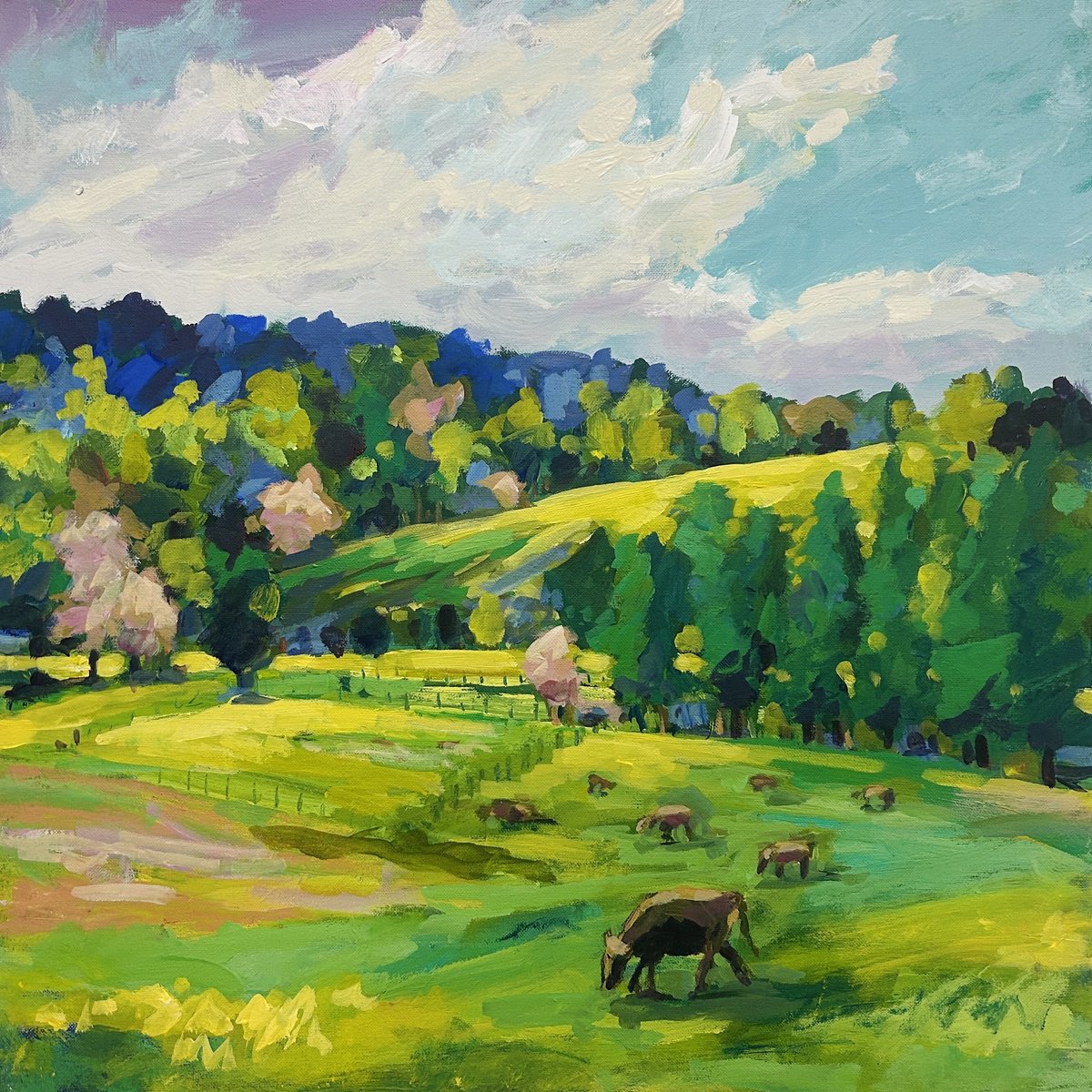 Grazing Land Acrylic painting: Clair Bremner | Artfinder