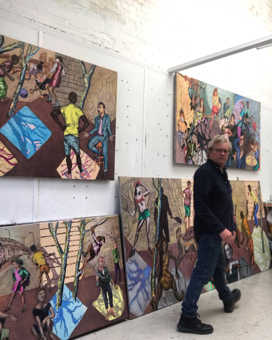 Lower Clapton Pond Oil painting: Frank Creber | Artfinder