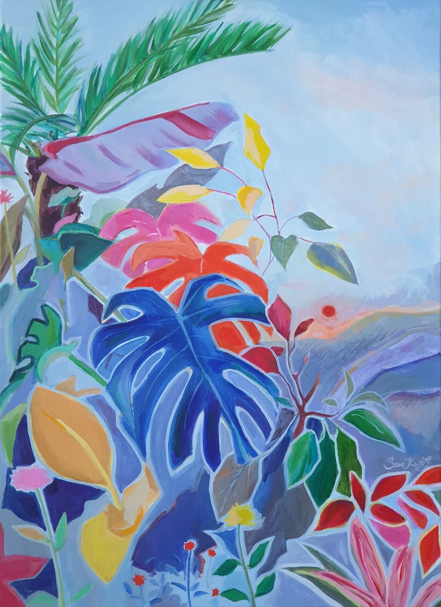 Jungle Collage Acrylic painting: Sara Kern Gaćeša | Artfinder