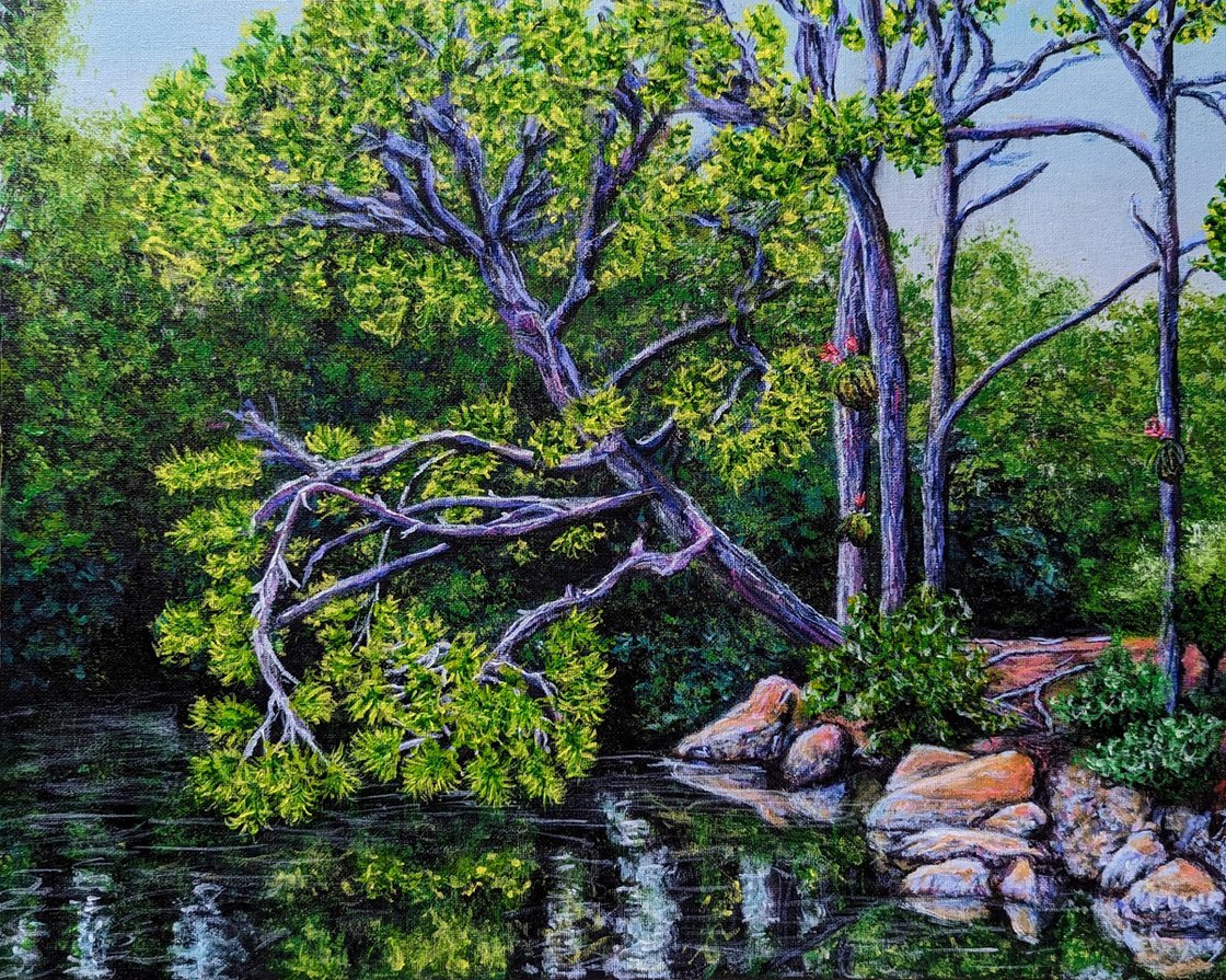 The Bent Over Tree Acrylic painting: Robbie Potter | Artfinder