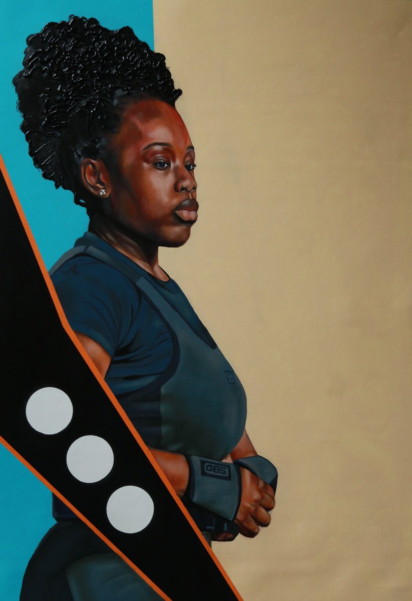 Naomi J Mixed-media painting by Mikéla Henry-Lowe | Artfinder