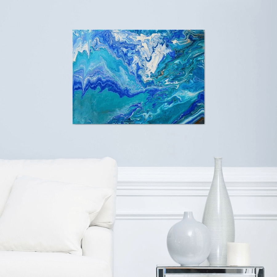 BLUE LAGOON Acrylic painting: Jenny Tsoneva | Artfinder