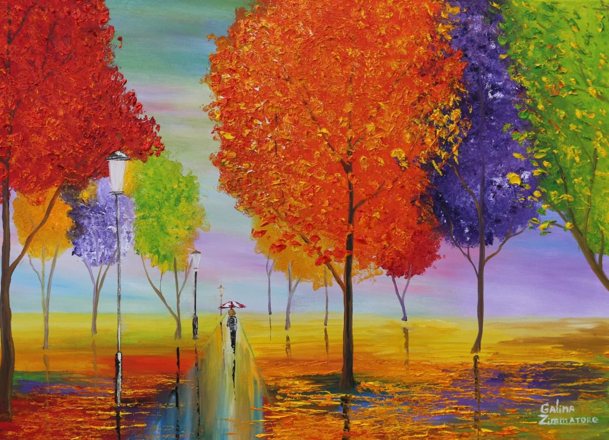 AUTUMN COLORS Oil painting by Galina Zimmatore | Artfinder