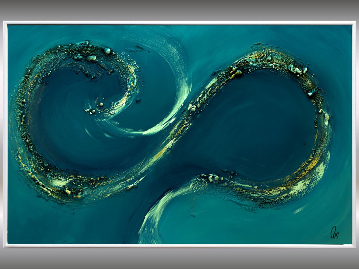 Original Acrylic Painting - Waterworld by Edelgard Schroer