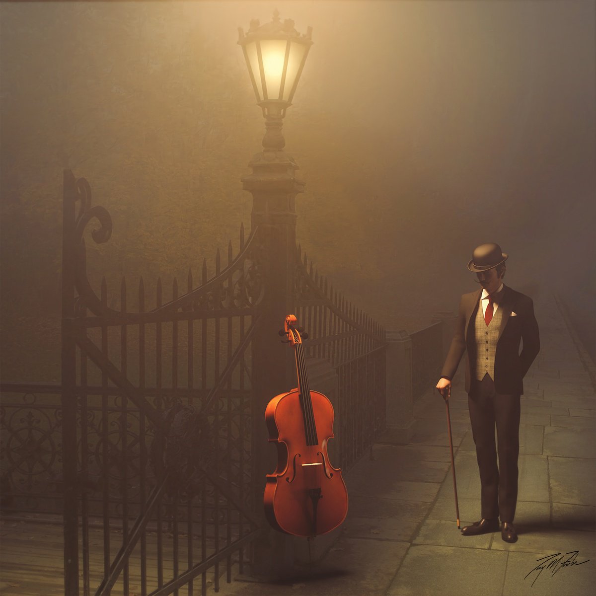 Cello Gates Giclée print: Tony Fowler | Artfinder