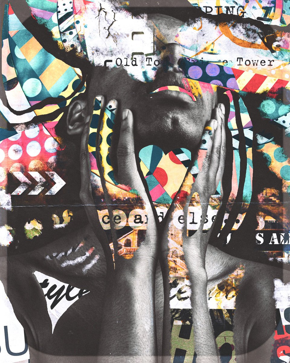 Art collage collection Vol 7. Art portrait on canvas Print: Elmira ...