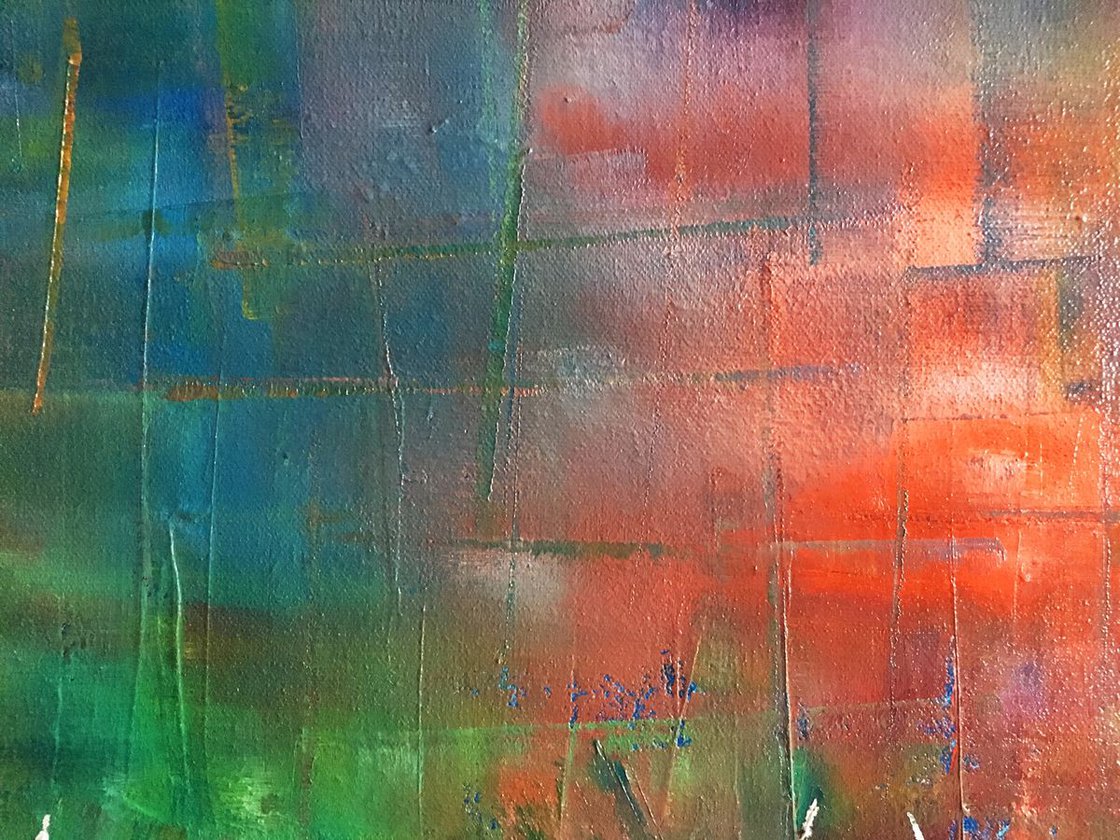 "The Big One" - Original PMS Abstract Oil Painting On Canvas - 24" x 24 ...