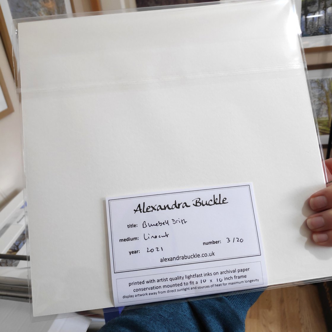 Bluebell Drift Linocut: Alexandra Buckle | Artfinder