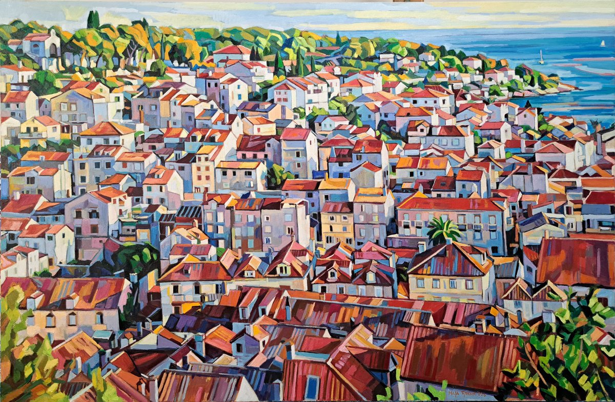 Hvar, large format Oil painting: Maja Đokić Mihajlović | Artfinder