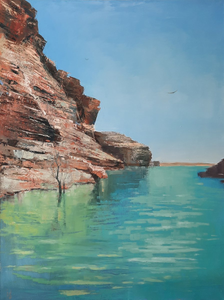 Dagestan Eagle. (Sulakh Canion) Oil painting: Irina Sergeyeva | Artfinder