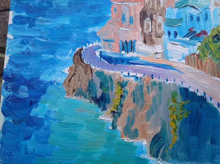 Coastal Road in Italian riviera | Artfinder