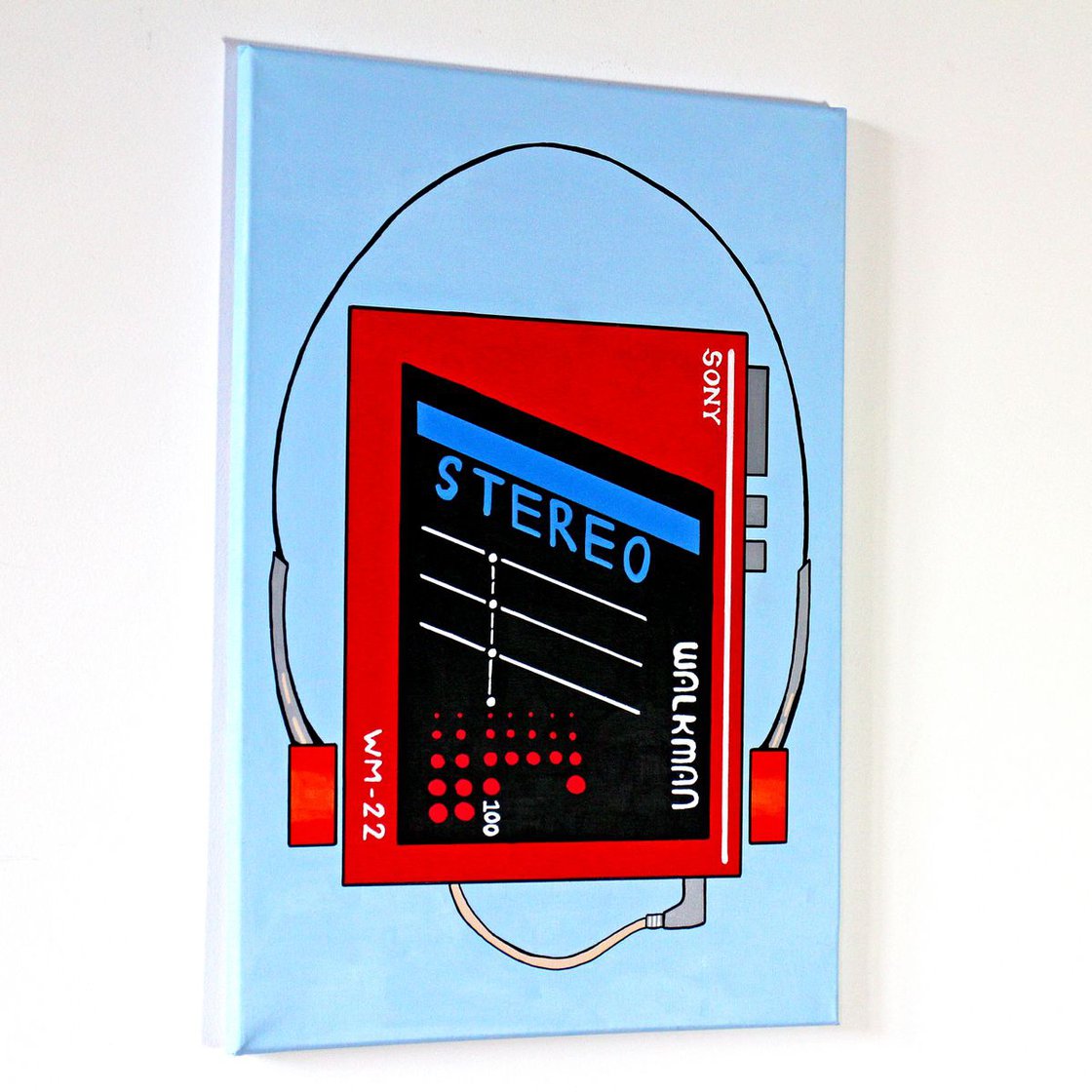 Retro Red Walkman Acrylic painting: Ian Viggars | Artfinder