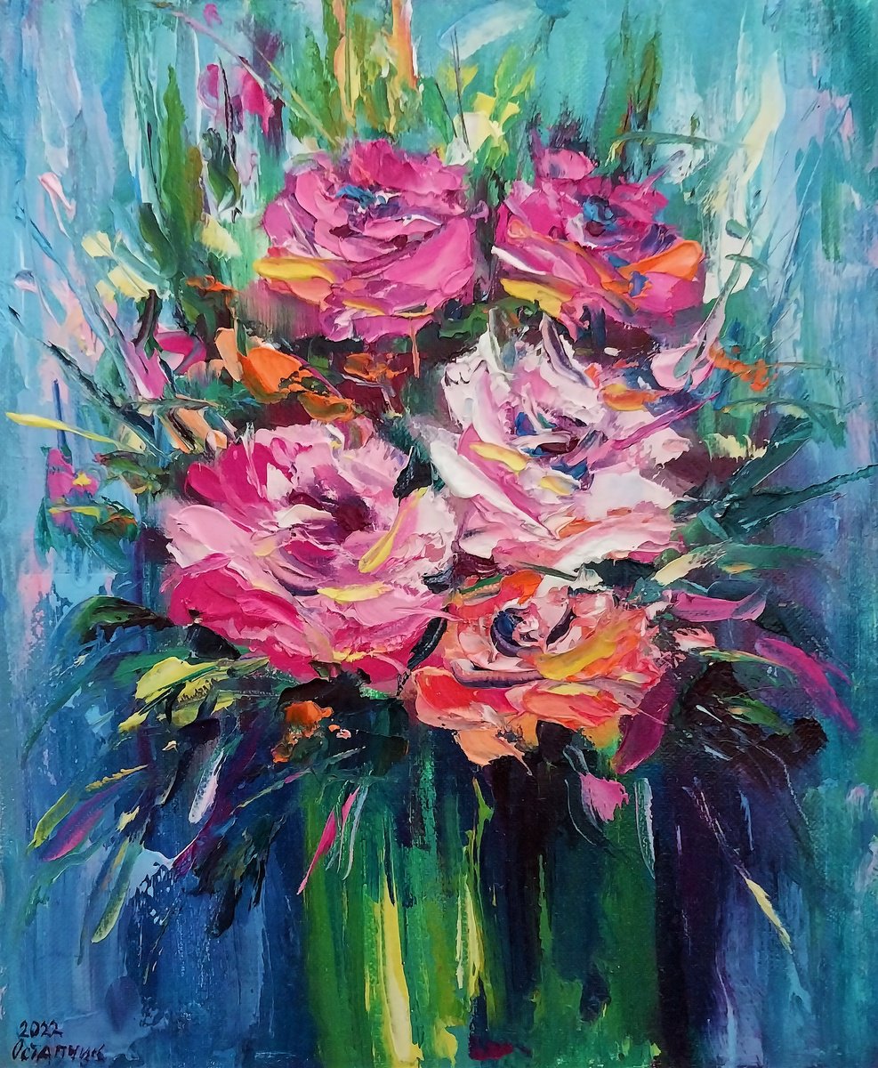 Abstract bouquet Oil painting: Andrej Ostapchuk | Artfinder