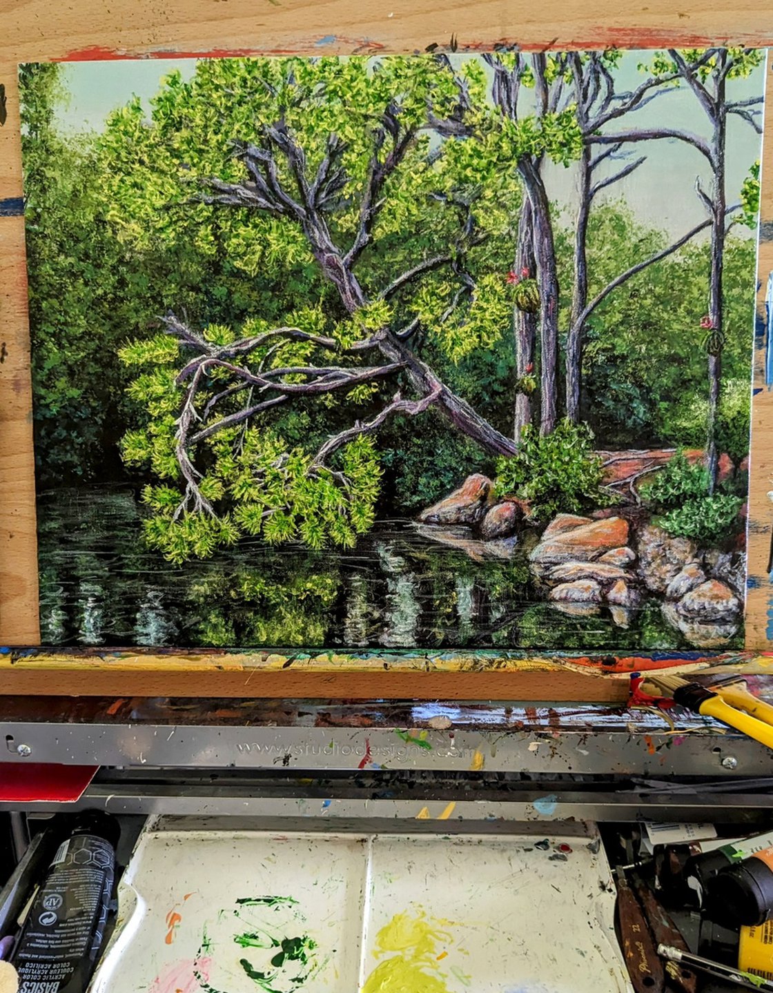 The Bent Over Tree Acrylic painting: Robbie Potter | Artfinder