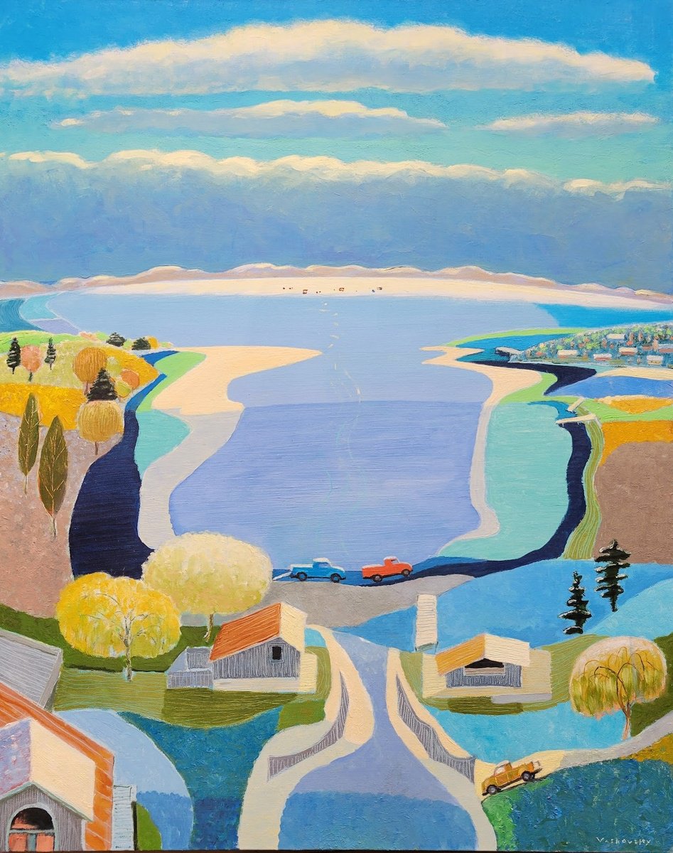 Ice Fishing On West Lake Oil painting: Vadim Vaskovsky | Artfinder