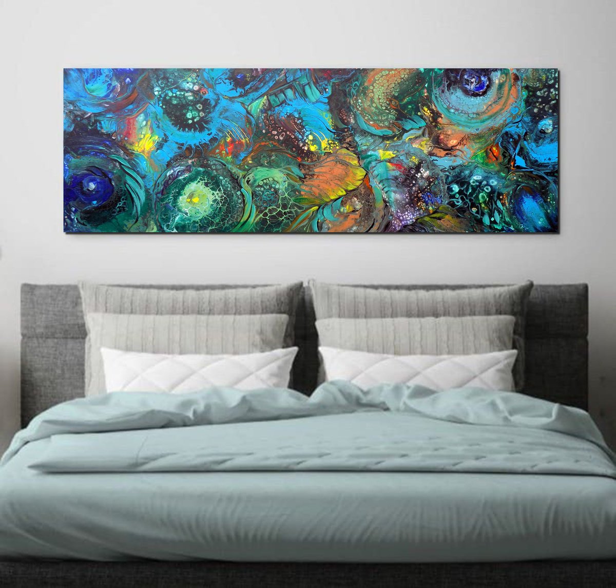 Abstract horizontal 101 Acrylic painting: Areti Ampi | Artfinder