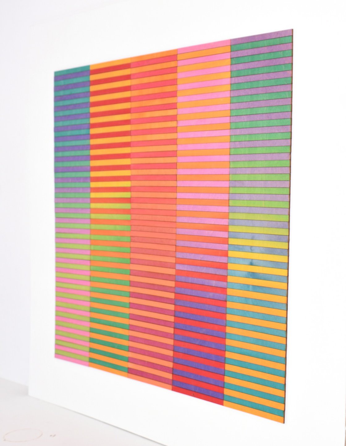 Five Panel Ombre Stripe Colour Study Mixed-media painting by Amelia ...